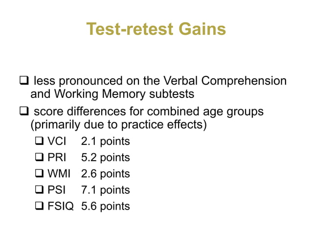 WISC-IV Introduction Handout.ppt | Standardized Testing | Educational ...