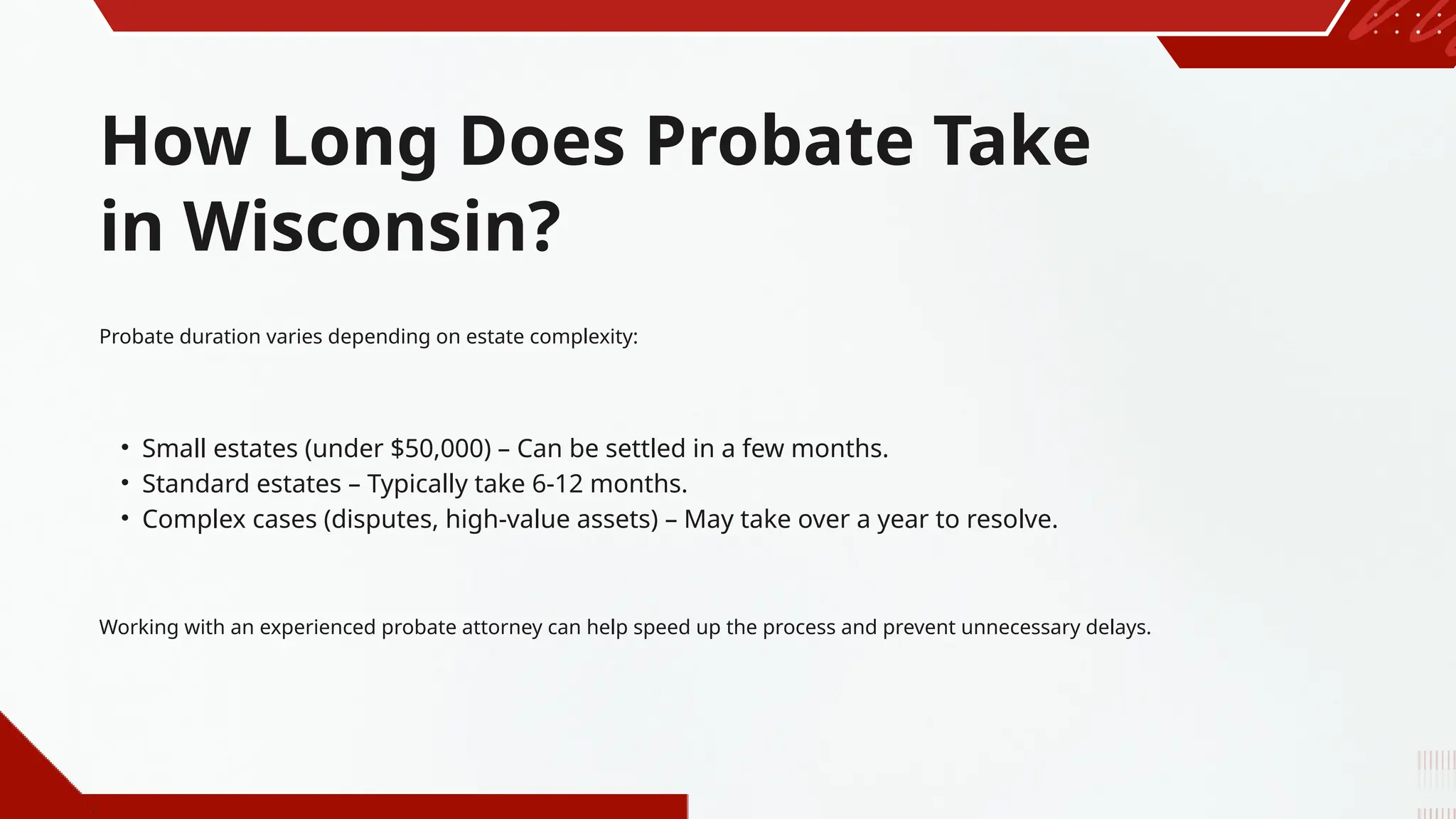 Wisconsin Probate for Heirs & Beneficiaries: What to Expect | PPTX