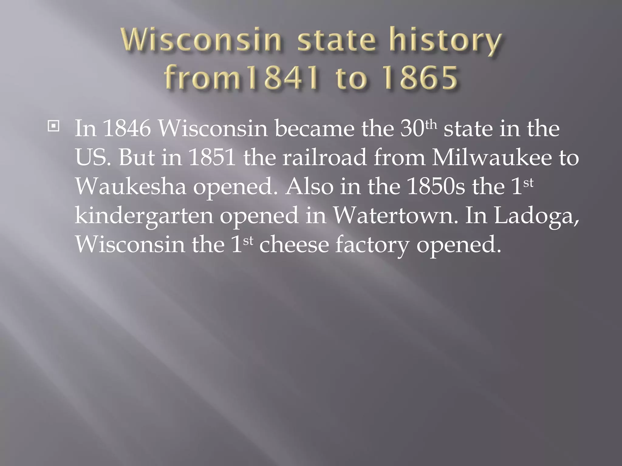 Wisconsin slideshow | PPT