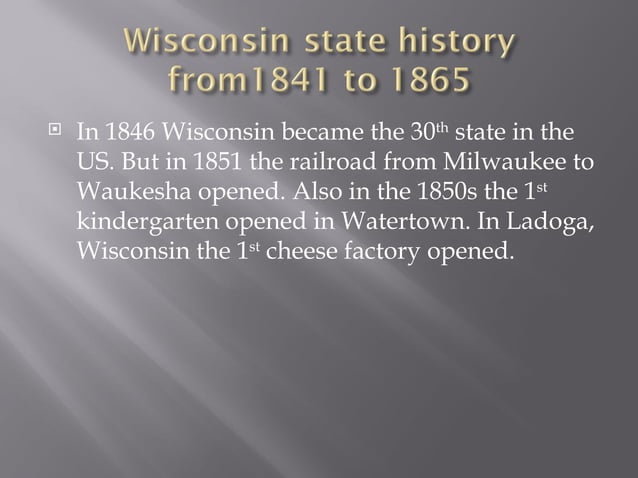Wisconsin slideshow | PPT