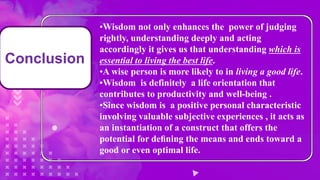 Concept of Wisdom | PPTX