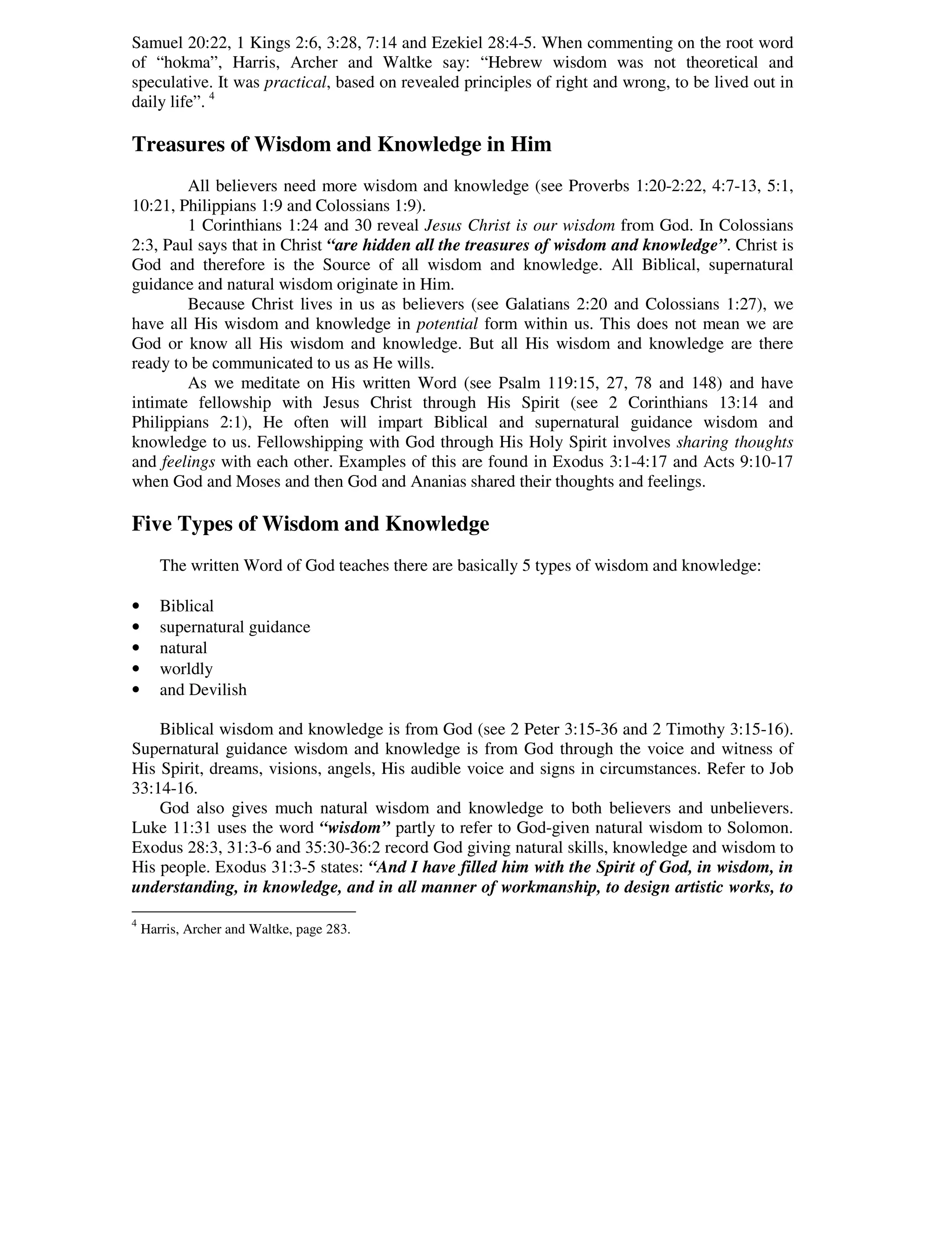 Wisdom And Knowledge Pdf Christianity Religion Spirituality