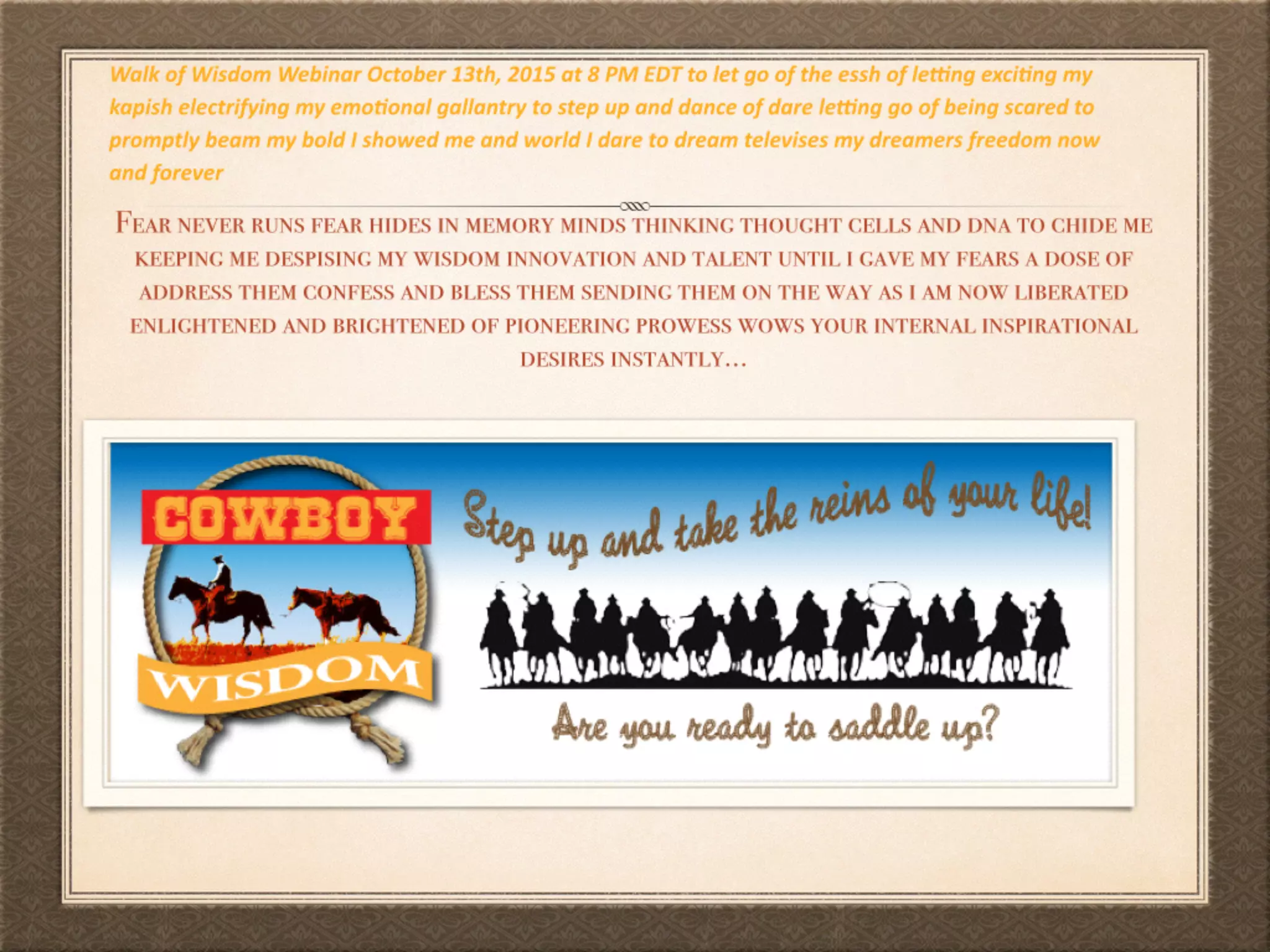 Cowboy Wisdom Expanded Expressions | PDF