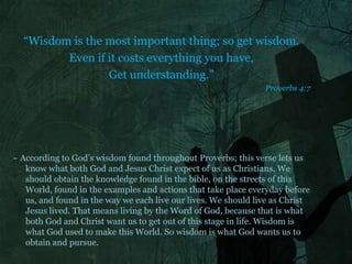 Wisdom gives life | PPTX