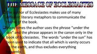 ECCLESIASTES | PPTX