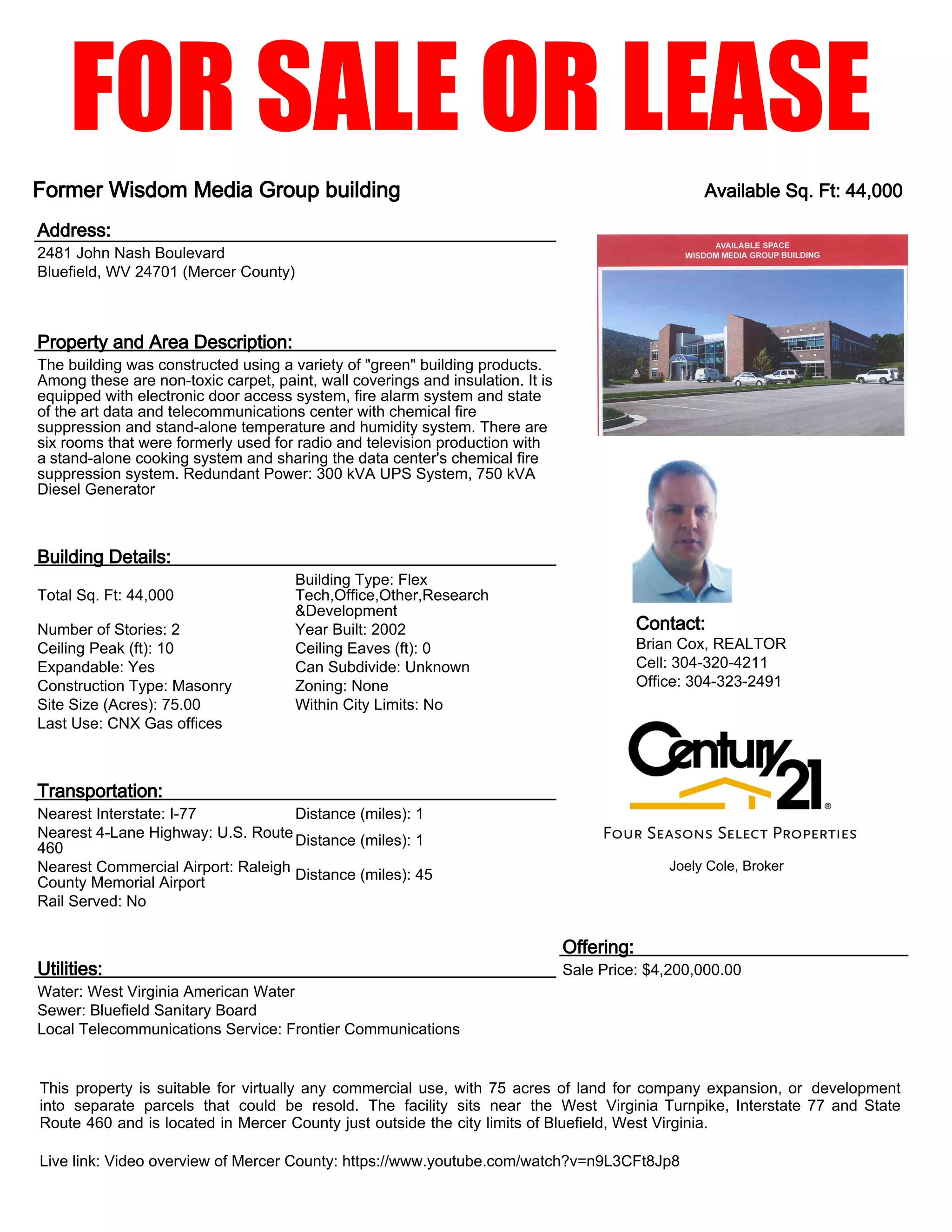 Prime Commercial Building and Land - Bluefield, WV | PDF