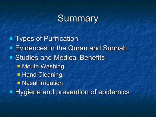 Wisdom Of Purification Before Prayer | PPT