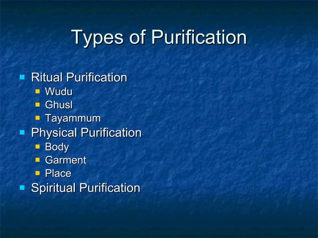 Wisdom Of Purification Before Prayer | PPT