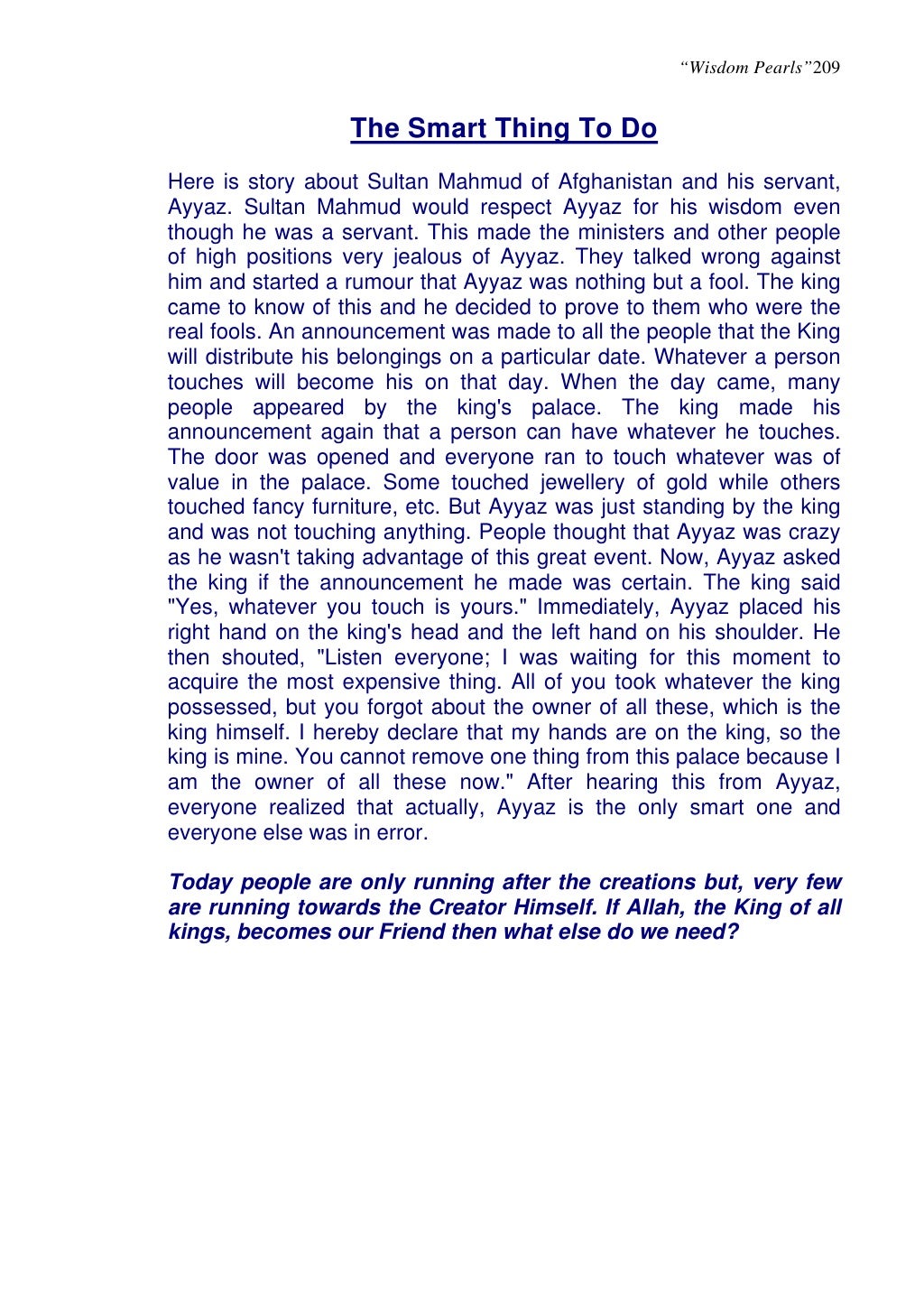 Wisdom Pearls Short Inspiring Stories