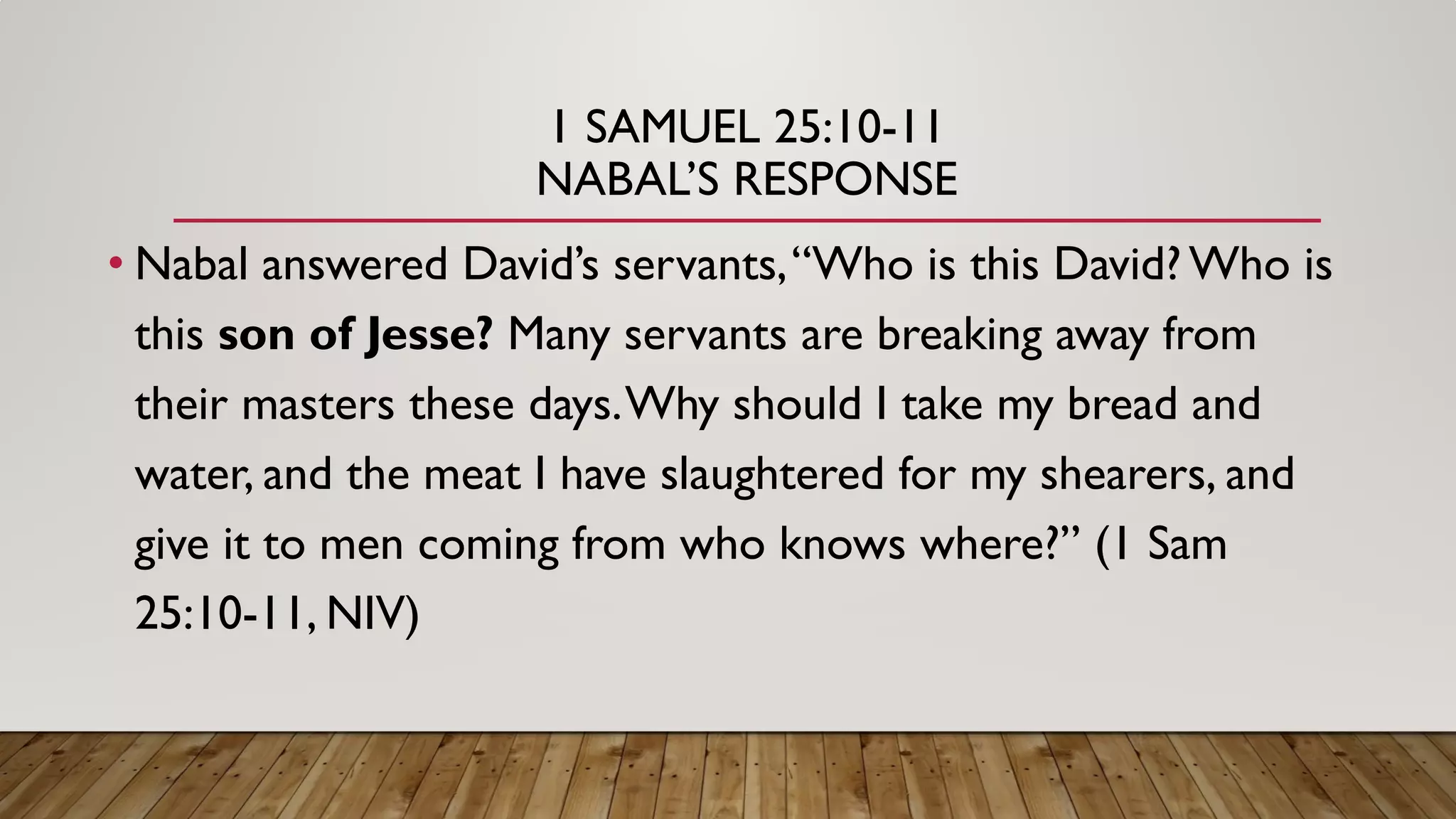 Wisdom Personified: Abigail, Nabal and David (1 Samuel 25 Sunday School ...