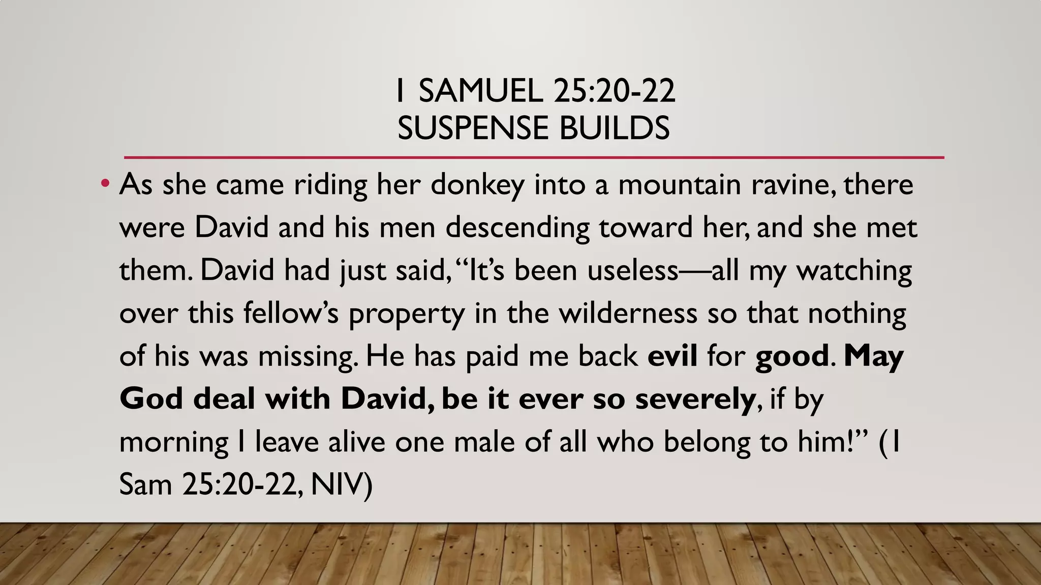 Wisdom Personified: Abigail, Nabal and David (1 Samuel 25 Sunday School ...