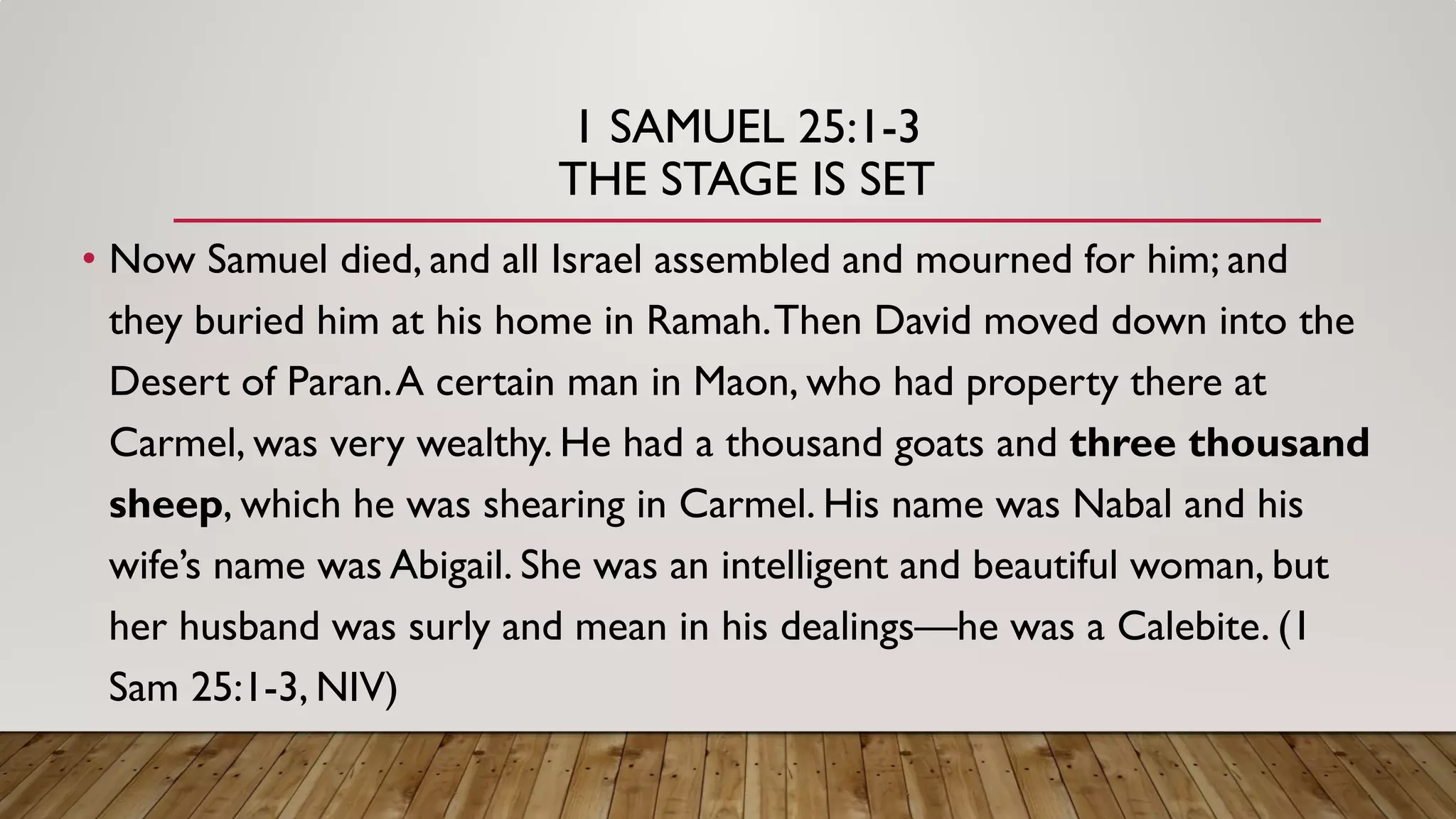 Wisdom Personified: Abigail, Nabal and David (1 Samuel 25 Sunday School ...