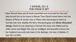 Wisdom Personified: Abigail, Nabal and David (1 Samuel 25 Sunday School Lesson) | PDF