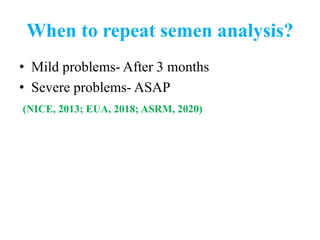 Approach to abnormal semen analysis- way forward | PPTX