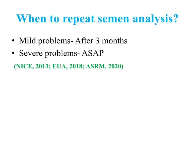 Approach to abnormal semen analysis- way forward | PPTX | Infertility ...