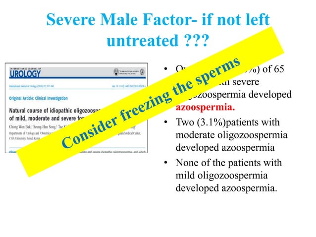 Approach to abnormal semen analysis- way forward | PPTX | Infertility ...
