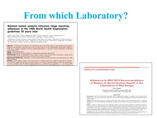Approach to abnormal semen analysis- way forward | PPTX
