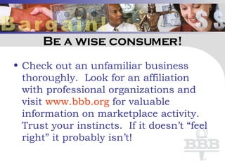 Wise Consumer Tips | PPT
