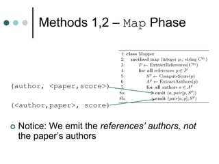 Computing Scientometrics in Large-Scale Academic Search Engines with MapReduce | PPT