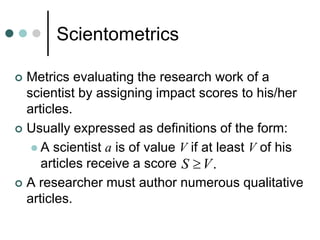 Computing Scientometrics in Large-Scale Academic Search Engines with ...