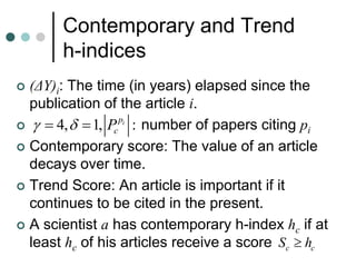 Computing Scientometrics in Large-Scale Academic Search Engines with MapReduce | PPT