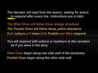 Wise and foolish virgins script | PPS