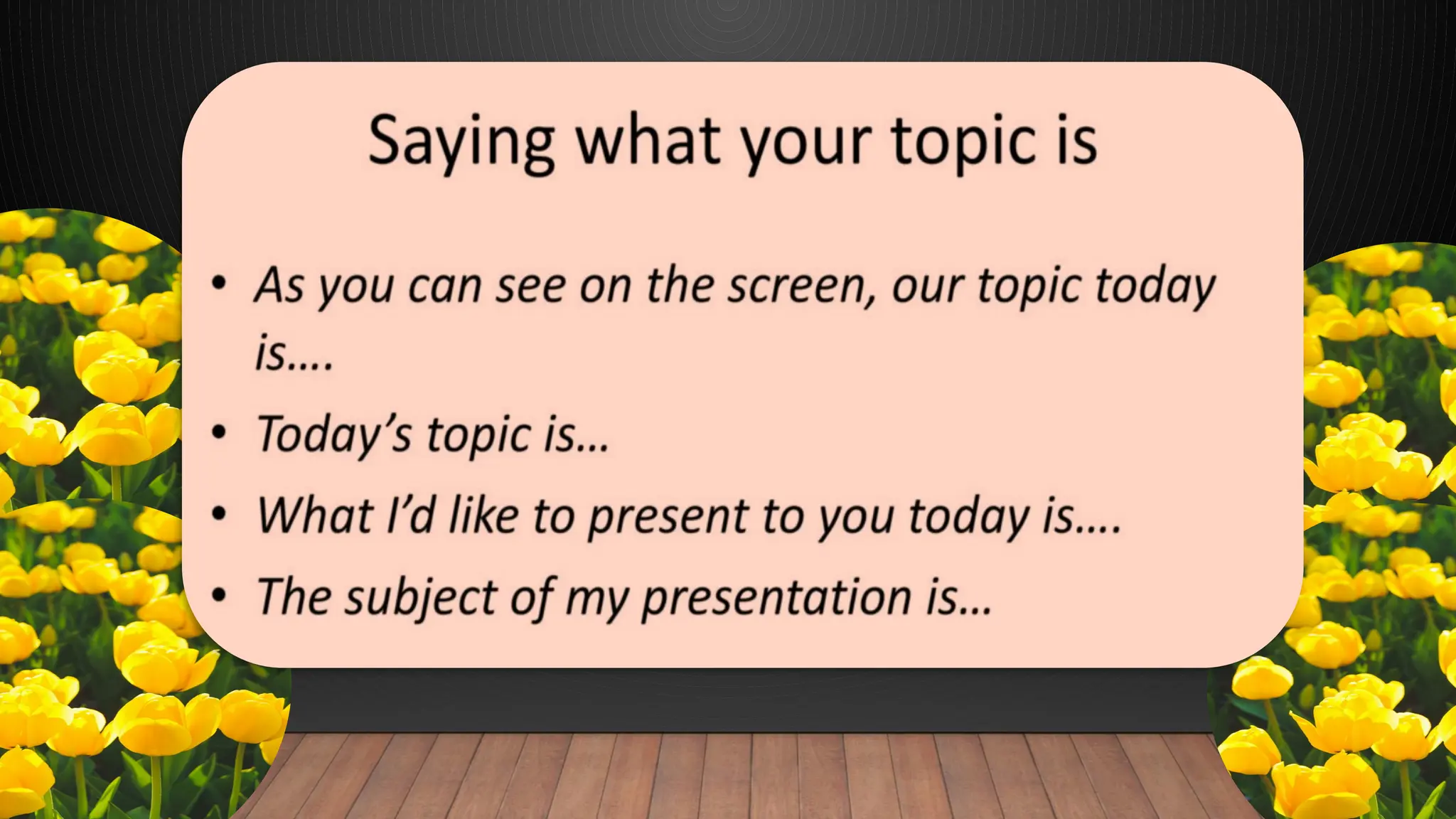 PRESENTATION: WISE Introduction to a presentation | PPTX