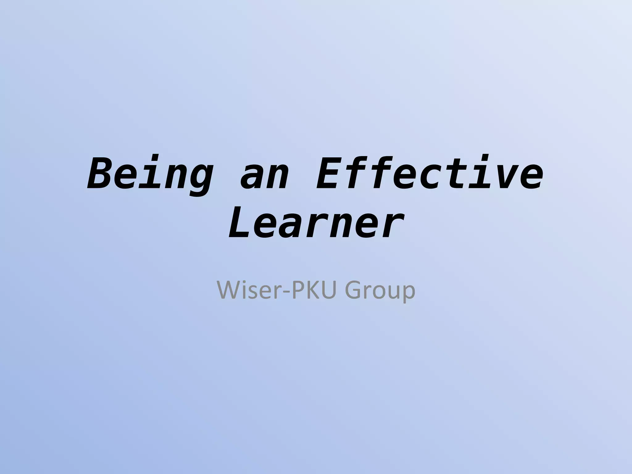 Wiserpku Lecture@Life Science School Pku | PPT