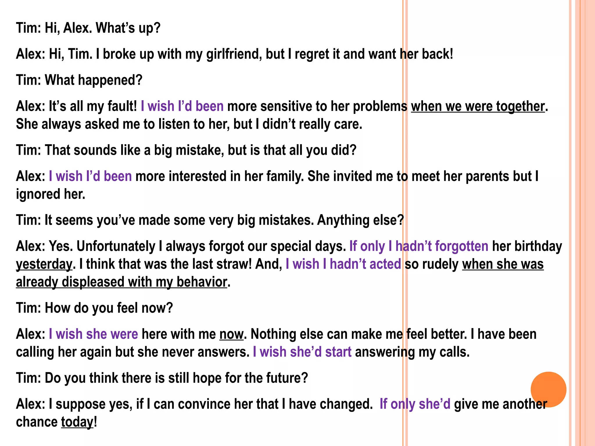 Wish clauses(rules&exercises) | PPT