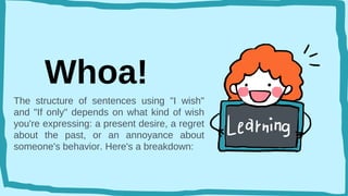wish and if only lesson English for beginner | PDF