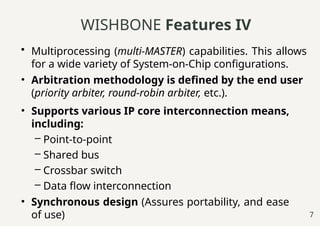 WISHBONE which bone architecture detail PPT related to SOC | PPT