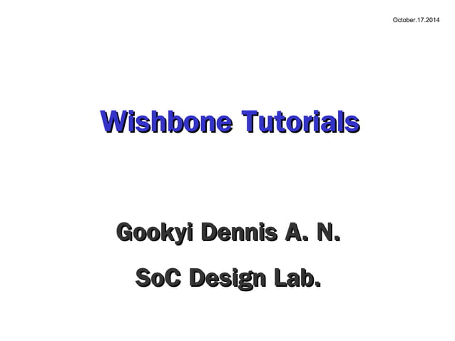 Wishbone tutorials | PPT