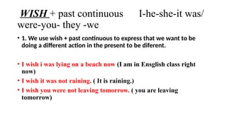 presentacion de wish clauses en ingles IV | PPTX