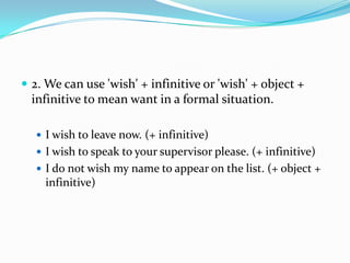 Wishes and Regrets | PPTX