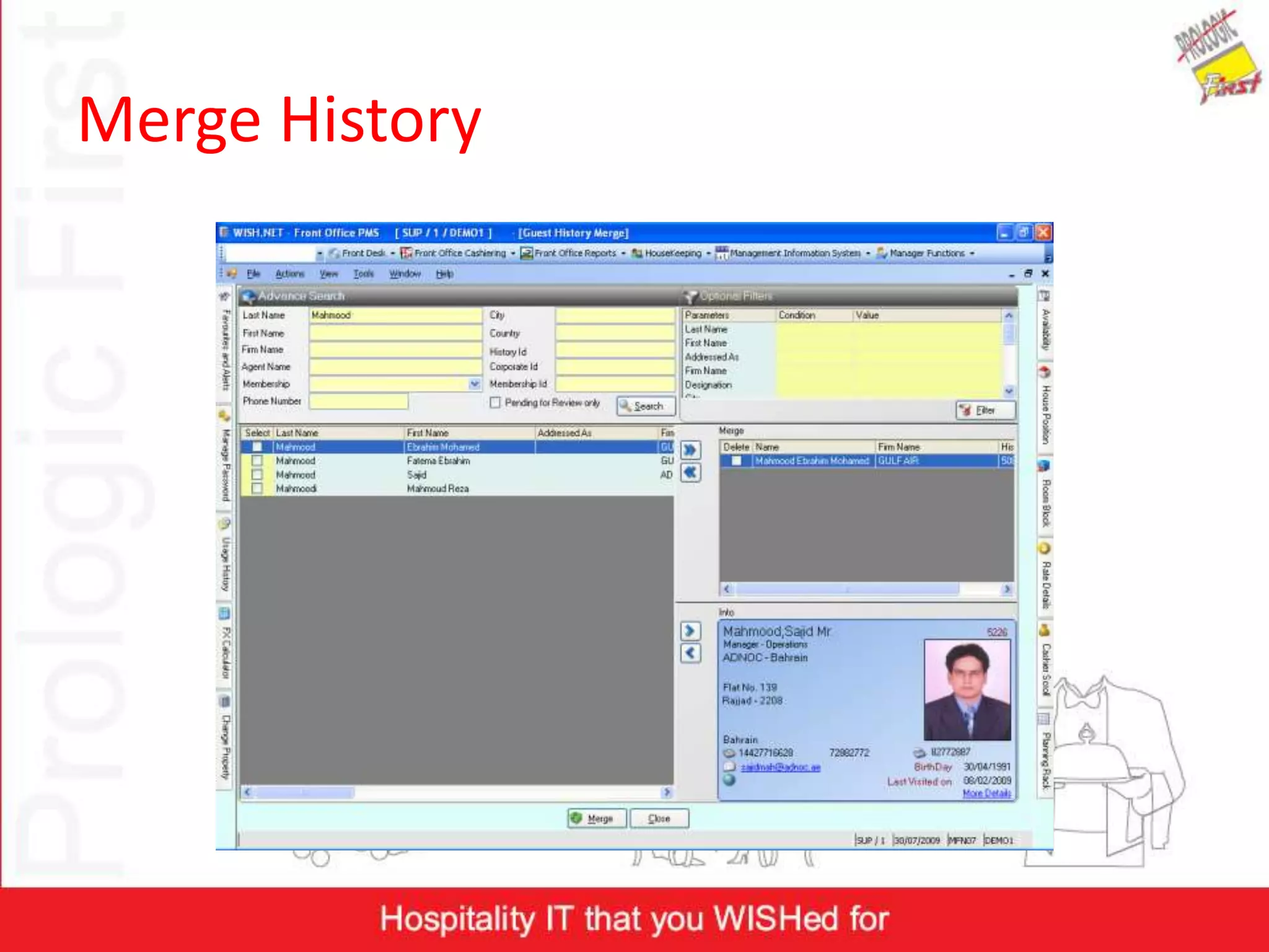 Wishnet - Prologic First - Frontoffice System | PDF