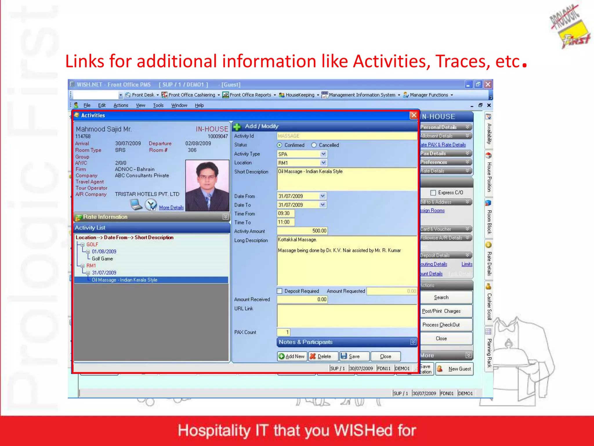 Wishnet - Prologic First - Frontoffice System | PDF