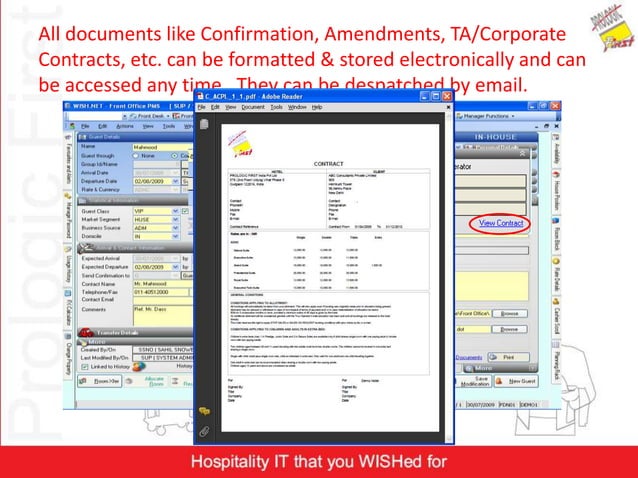 Wishnet - Prologic First - Frontoffice System | PDF