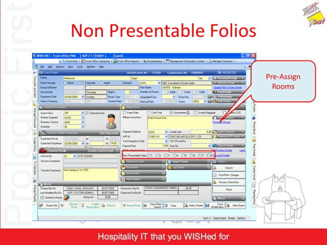 Wishnet - Prologic First - Frontoffice System | PDF