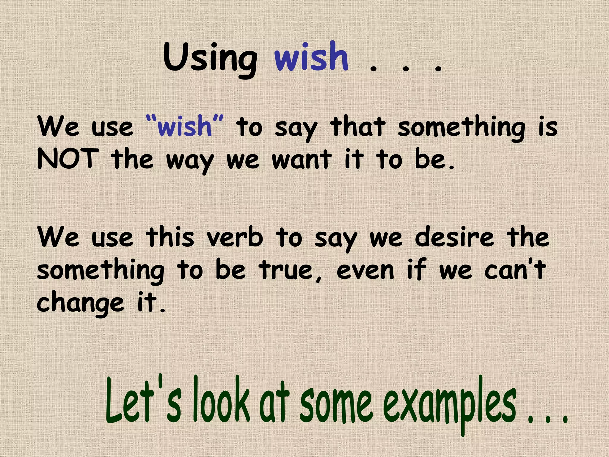 Wish + past | PPTX