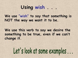Wish + past | PPTX