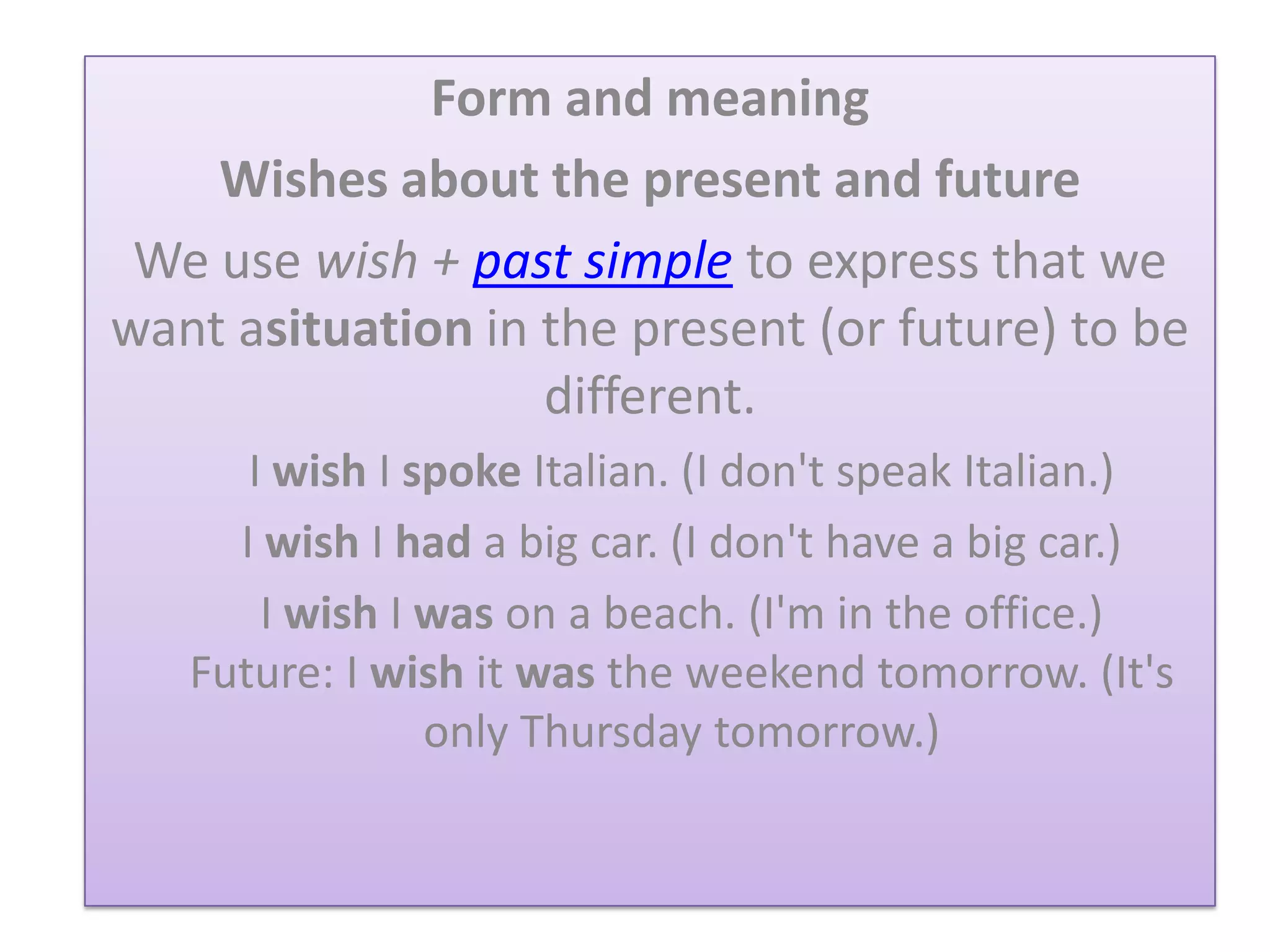 Wish statements | PPTX