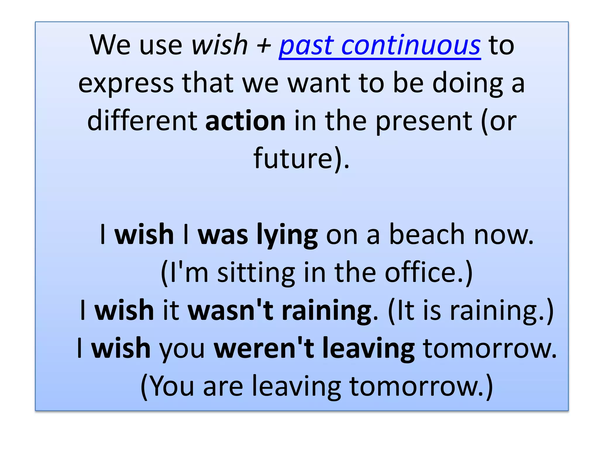 Wish statements | PPTX