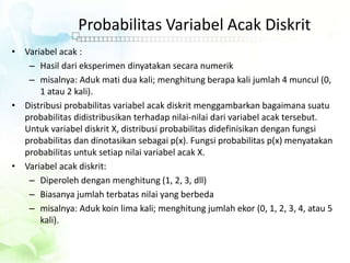 BAB 4. PROBABILITAS DASAR dan DISTRIBUSI PROBABILITAS DISKRIT | PPTX