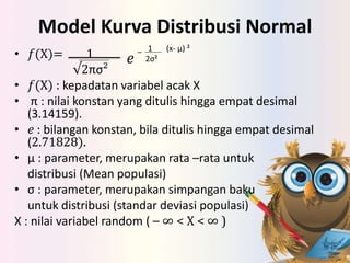 BAB 5. Distribusi Normal dan Distribusi Sampling | PPTX