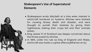 Witchcraft and Supernatural Belief in Shakespeare with Reference to ...