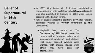 Witchcraft and Supernatural Belief in Shakespeare with Reference to ...