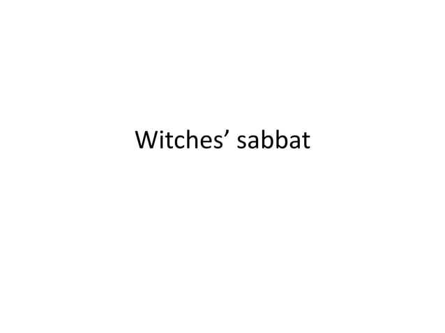 Witches sabbat | PPTX