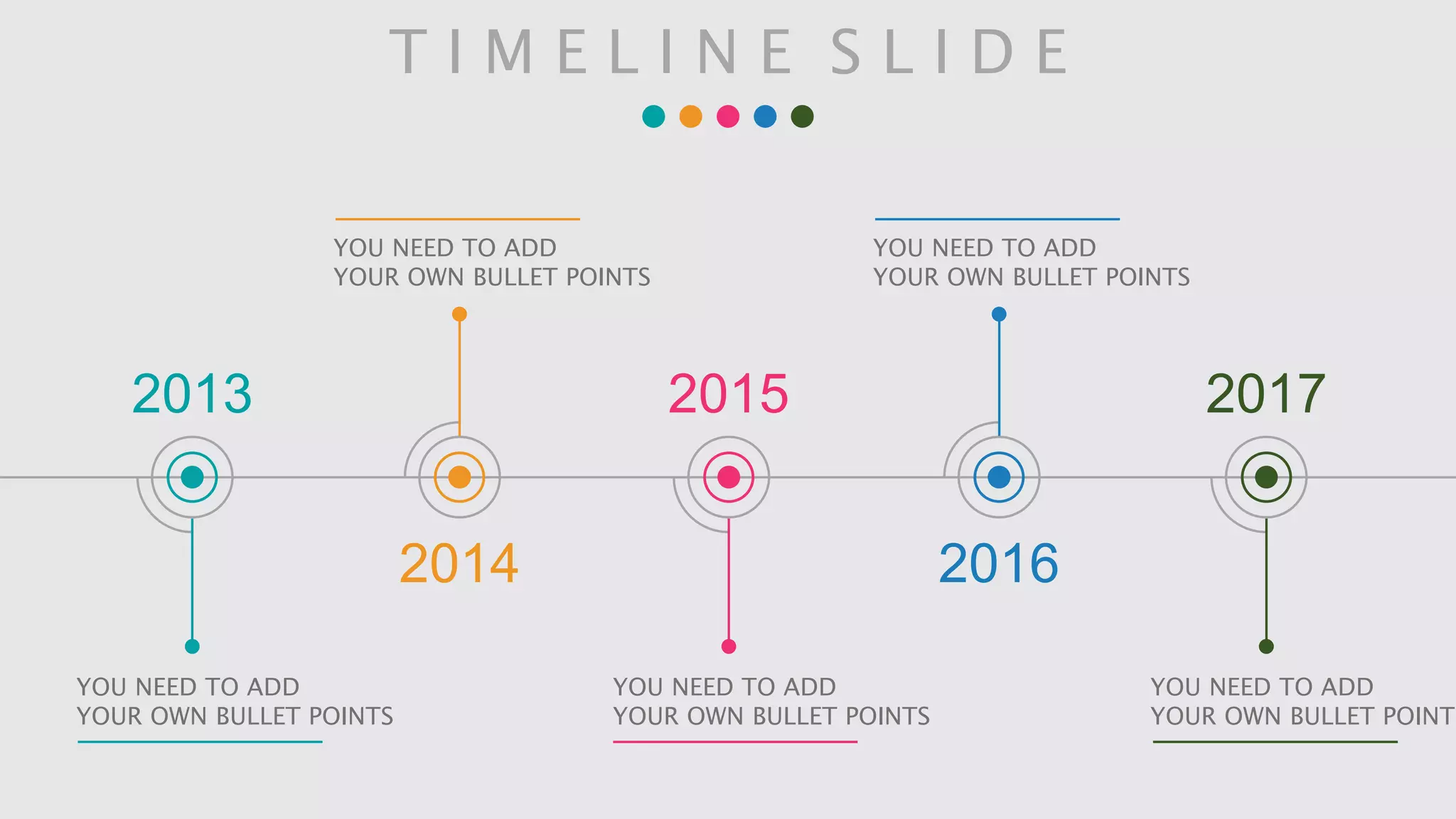 (With animation) animated timeline free power point template | PPT