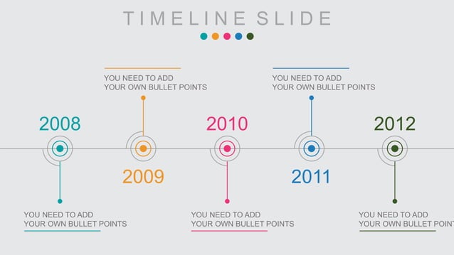 (With animation) animated timeline free power point template | PPT