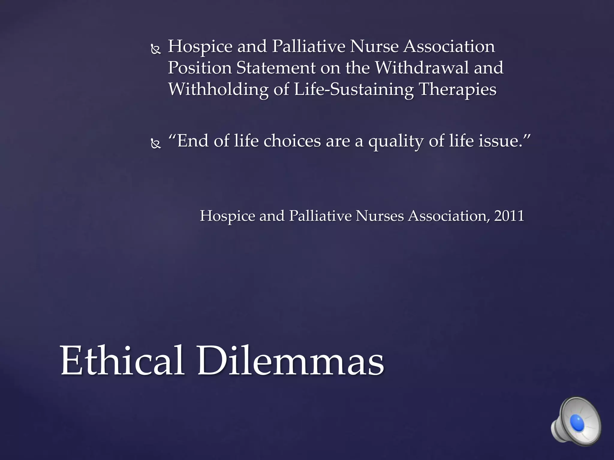 Withholding and withdrawal of medical therapies | PPTX